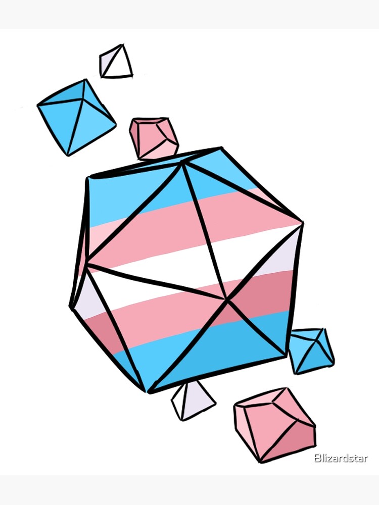 "Trans Pride Flag Dice Set" Poster for Sale by Blizardstar | Redbubble