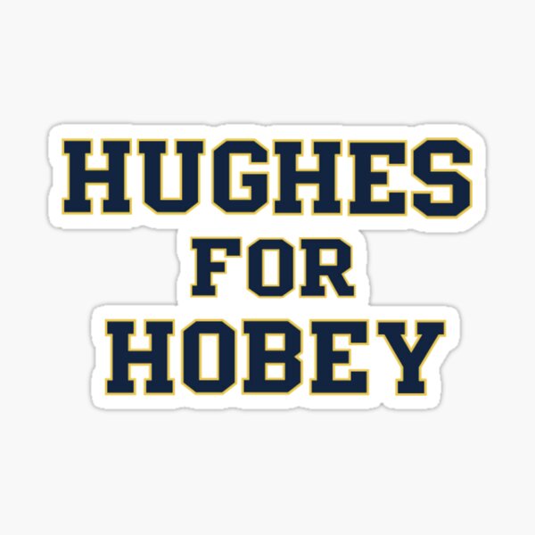 "Hughes For Hobey" Sticker for Sale by forpuckssake | Redbubble