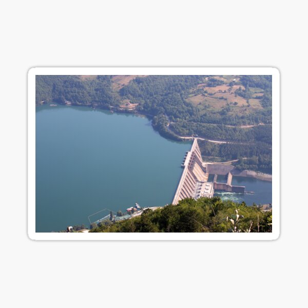 "hydroelectric power plant on river " Sticker for Sale by goceris ...