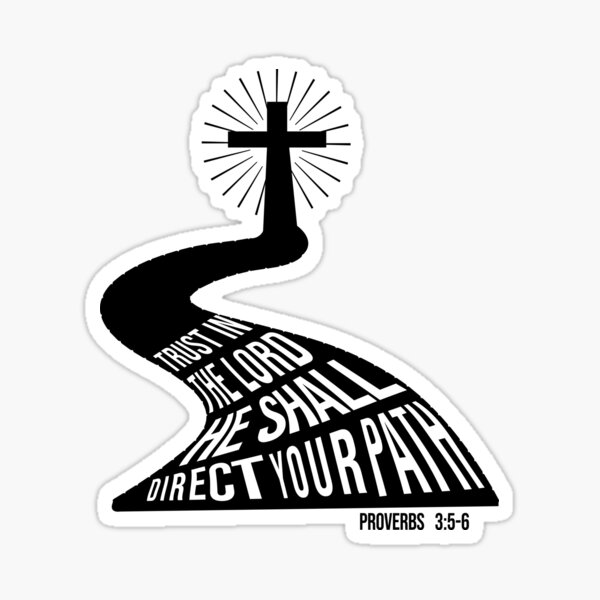 "Proverbs 3:5-6 Bible Verse Trust The Lord" Sticker for Sale by ...