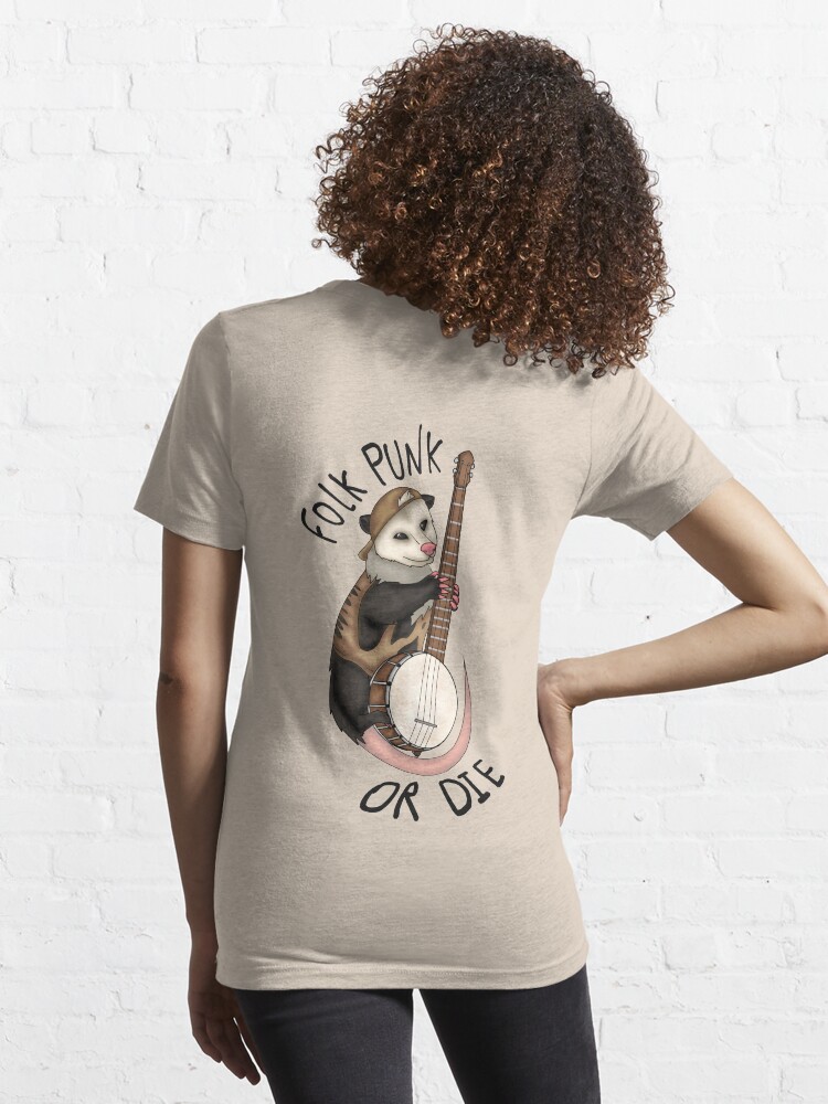 "Folk punk or die- banjo opossum" T-shirt for Sale by BoasArt ...
