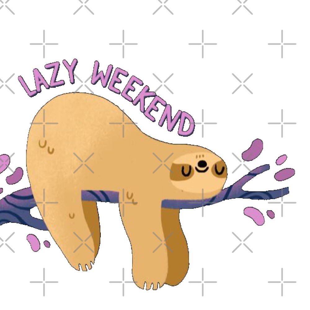 "Lazy weekend sloth" by aimeetregunno | Redbubble