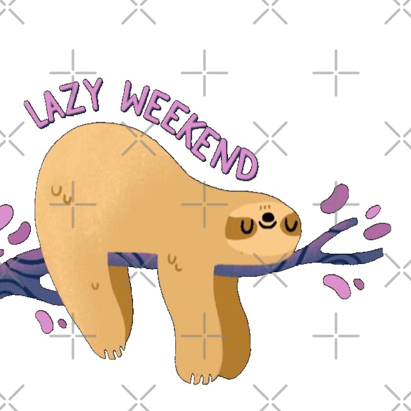 "Lazy weekend sloth" by aimeetregunno | Redbubble