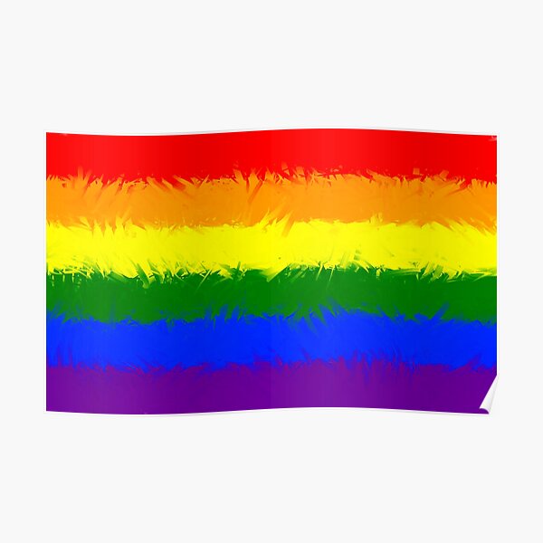 "Chaotic Painted Pride Flag" Poster by 3DDigital | Redbubble