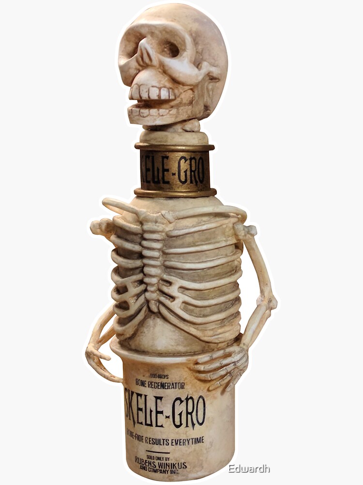 "Skele-gro Bottle" Sticker for Sale by Edwardh | Redbubble