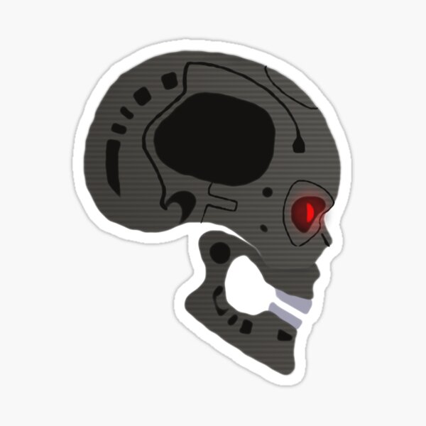 Terminator Skull Stickers | Redbubble
