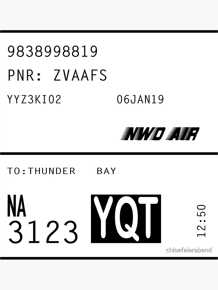 "Thunder Bay Luggage Tag" Sticker by chloefeierabend | Redbubble