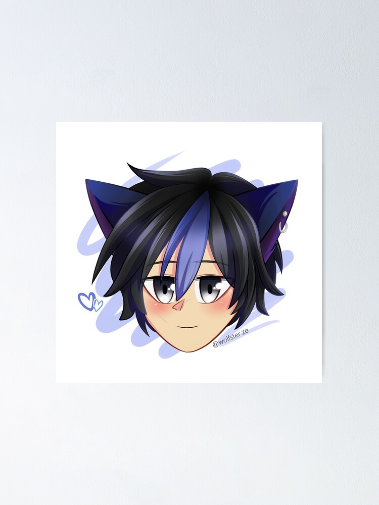 "Ein chibi head" Poster for Sale by wolfster-ze | Redbubble