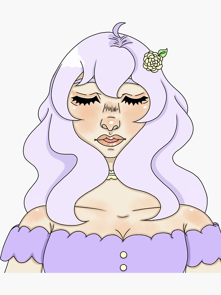 "Purple Girl " Sticker for Sale by leahfaith1 | Redbubble