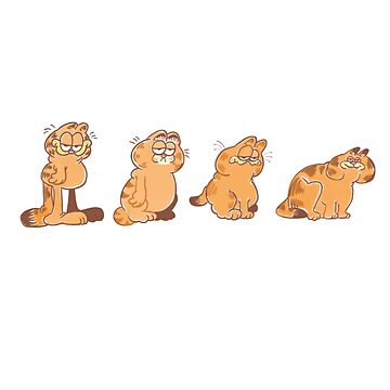 "Garfield Evolution" Sticker for Sale by Addielala | Redbubble