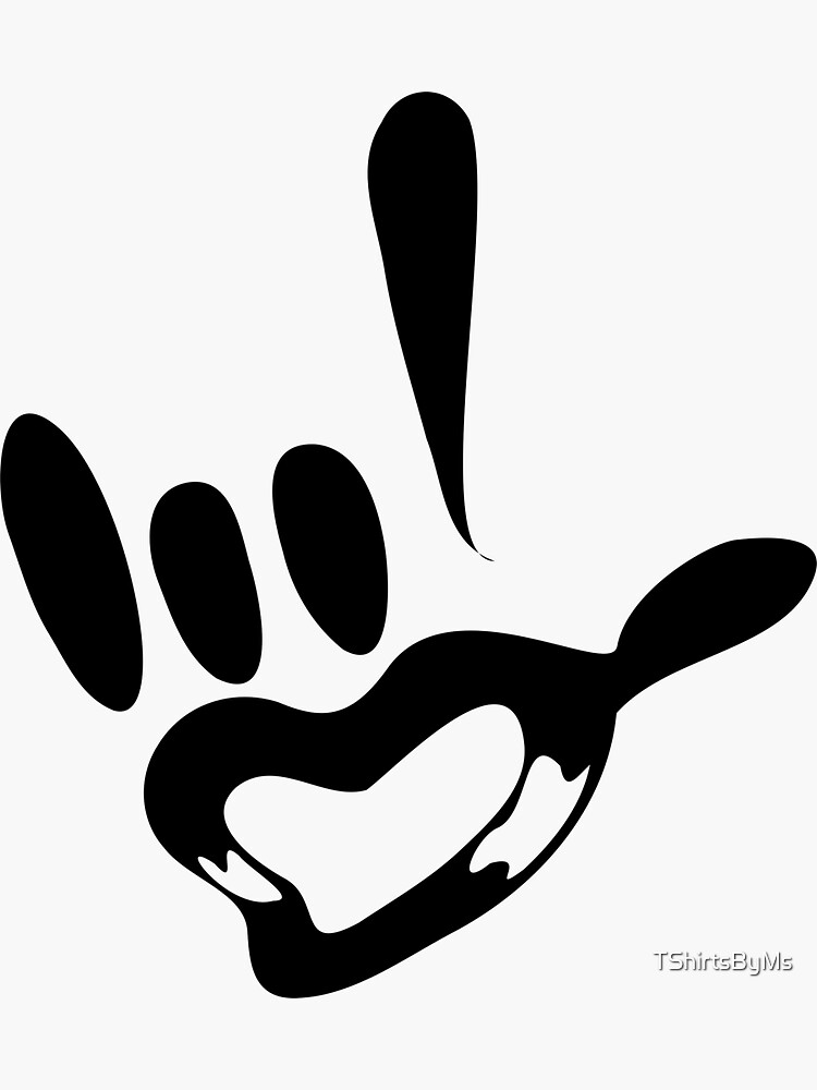 Pegatina «TE AMO en lenguaje de señas» de TShirtsByMs | Redbubble