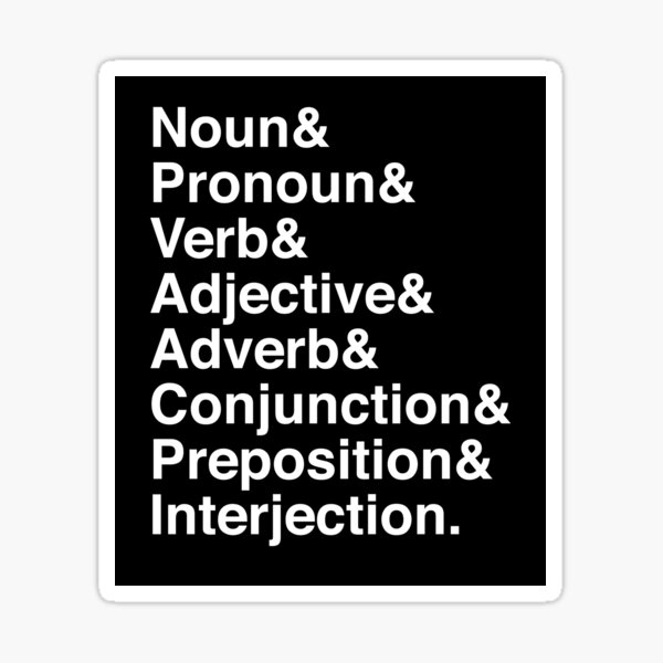 Grammar Stickers | Redbubble