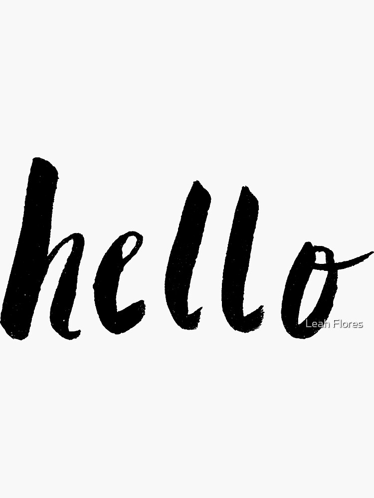 "Hello x Sunshine Script" Sticker by adventurlings | Redbubble