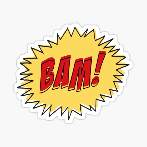 "BAM Pop Art" Sticker by BruceALMIGHTY | Redbubble