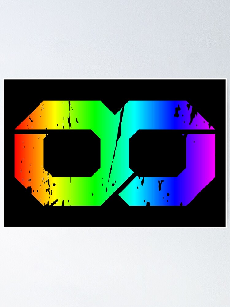"Distressed Rainbow-Colored Infinity Symbol" Poster by Dator | Redbubble