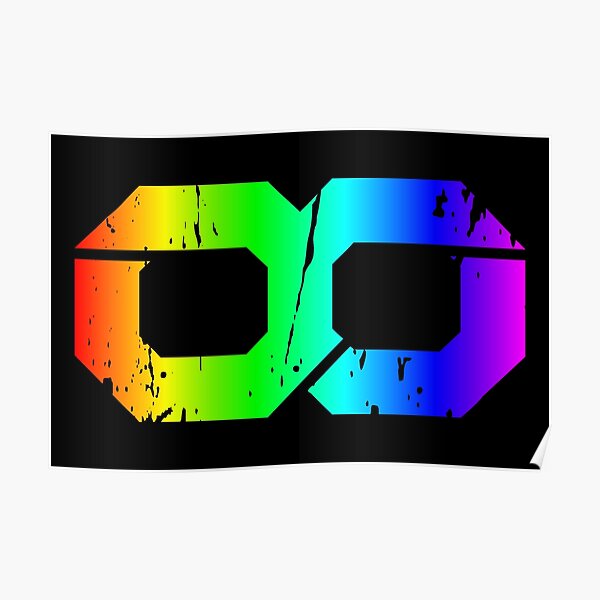 "Distressed Rainbow-Colored Infinity Symbol" Poster by Dator | Redbubble