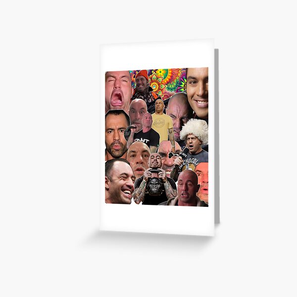 "The Many Faces Of Joe Rogan - Mask" Greeting Card by meme-dreamer ...