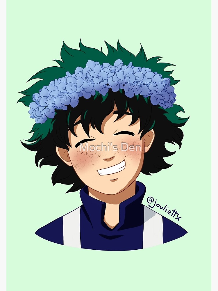 "Deku Flower Crown - Hydrangea" Poster by momoclub | Redbubble