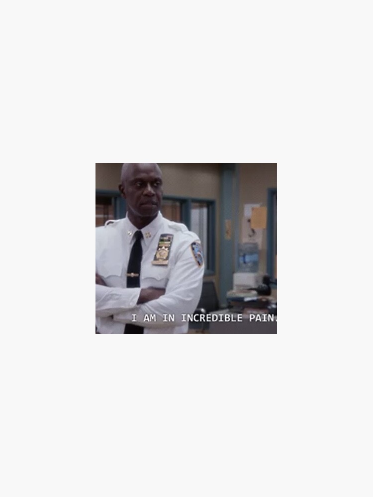 "captain holt b99" Sticker for Sale by chloedellairene | Redbubble