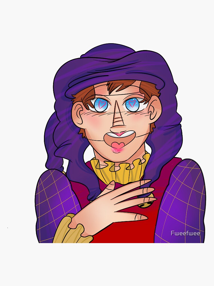"Jester Heart Eyes" Sticker for Sale by Fweefwee | Redbubble