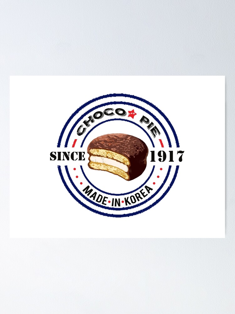 "Choco Pie Stamp Logo" Poster for Sale by alfishie | Redbubble