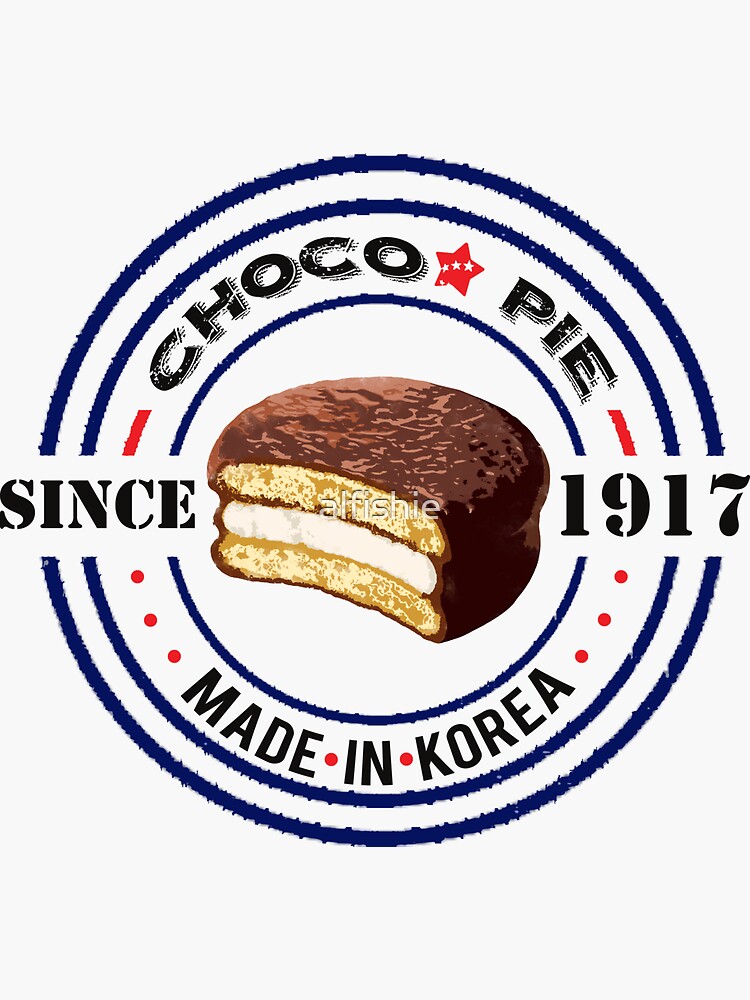 "Choco Pie Stamp Logo" Sticker for Sale by alfishie | Redbubble