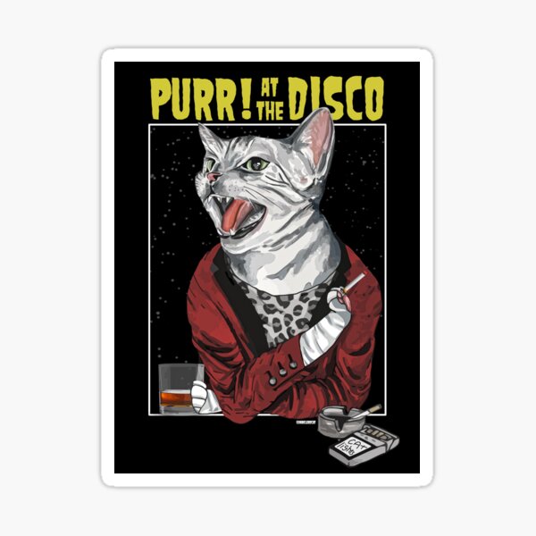 "PURR! Bachelor" Sticker for Sale by darklordpug | Redbubble
