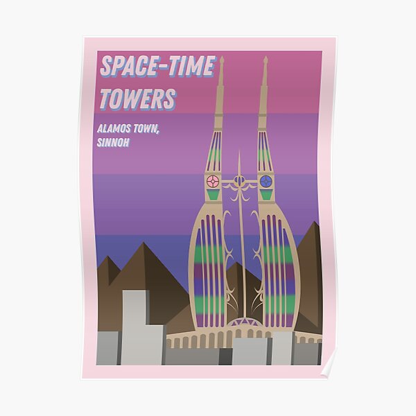 "Space - Time Towers Poster" Poster by Swainathan | Redbubble