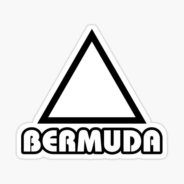 "Bermuda (B&W)" Sticker by GritFX | Redbubble