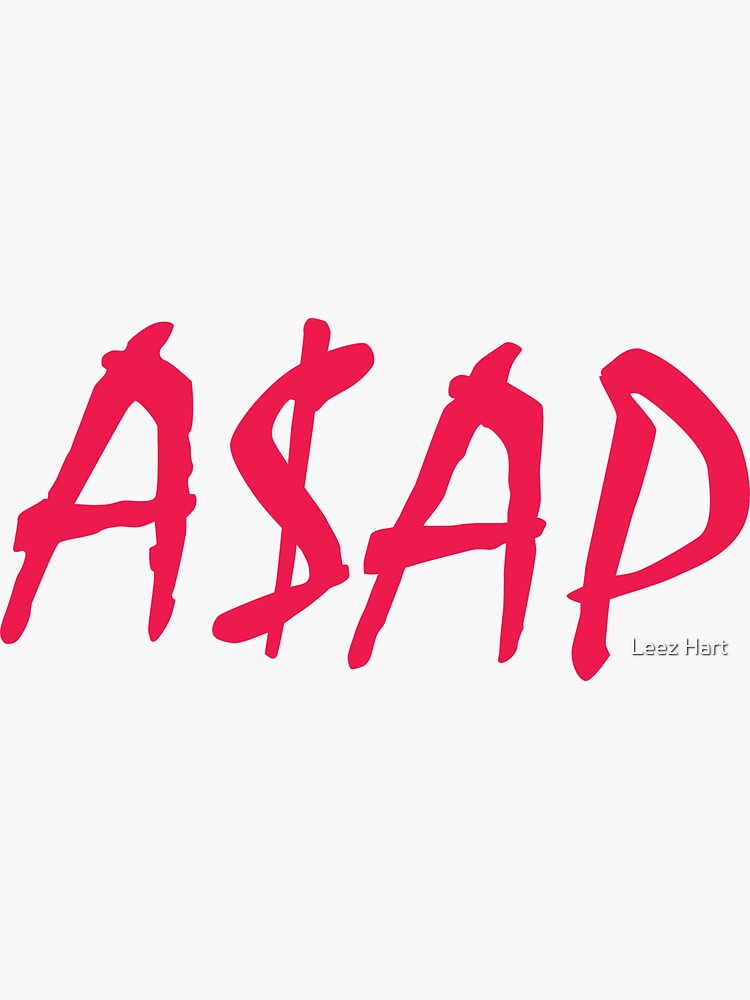 "A$AP" Sticker for Sale by lieslhartz | Redbubble