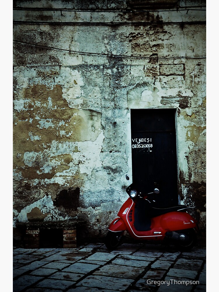 "Vespa in Matera" Sticker for Sale by GregoryThompson | Redbubble