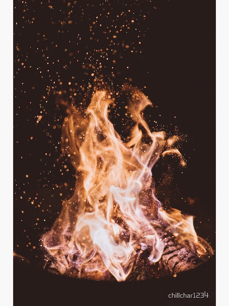 "Red Bonfire at Night " Poster for Sale by chillchar1234 | Redbubble
