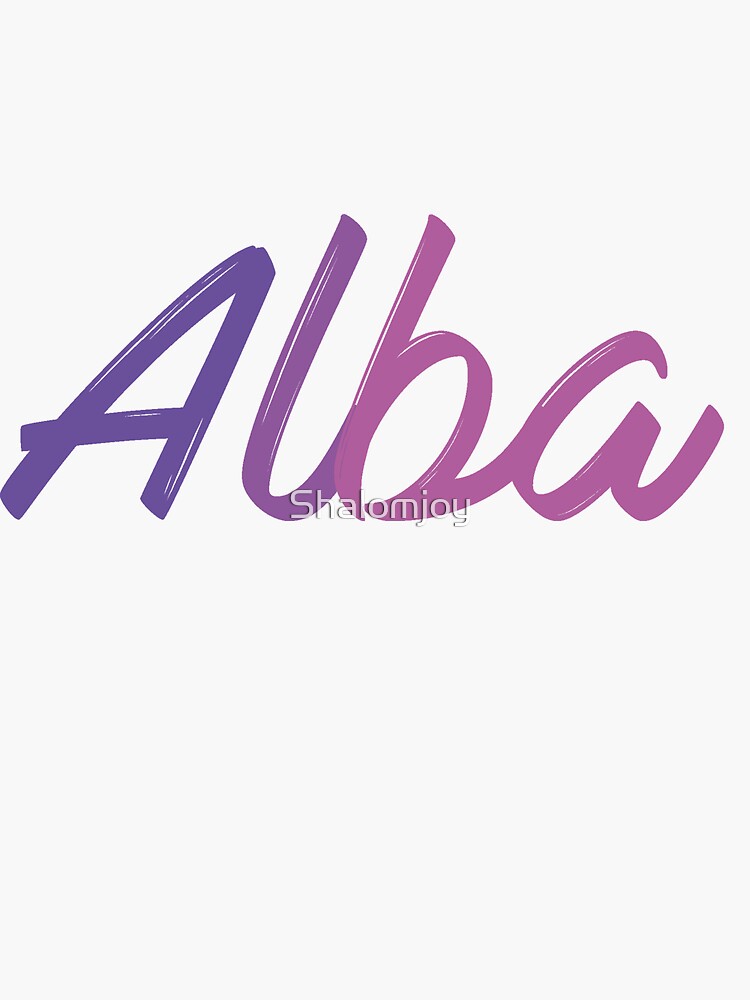 "Alba" Sticker by Shalomjoy | Redbubble