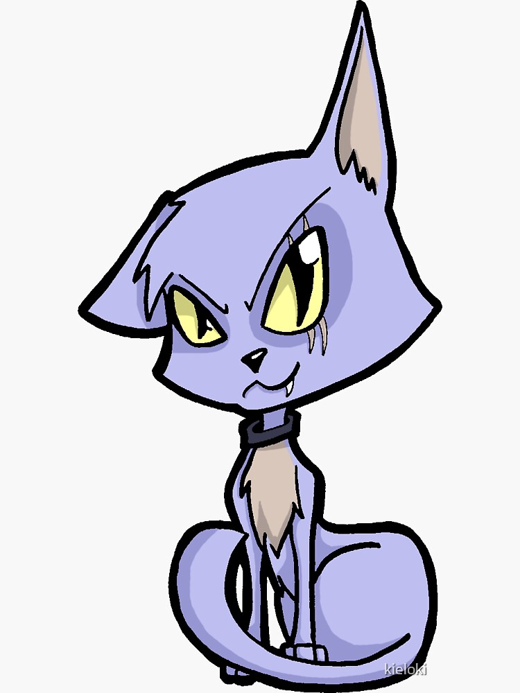 "Frozen Cat" Sticker for Sale by kieloki | Redbubble