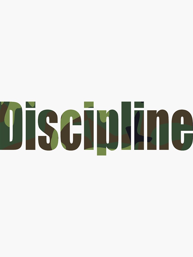 "Discipline" Sticker by ShaneGibson1 | Redbubble
