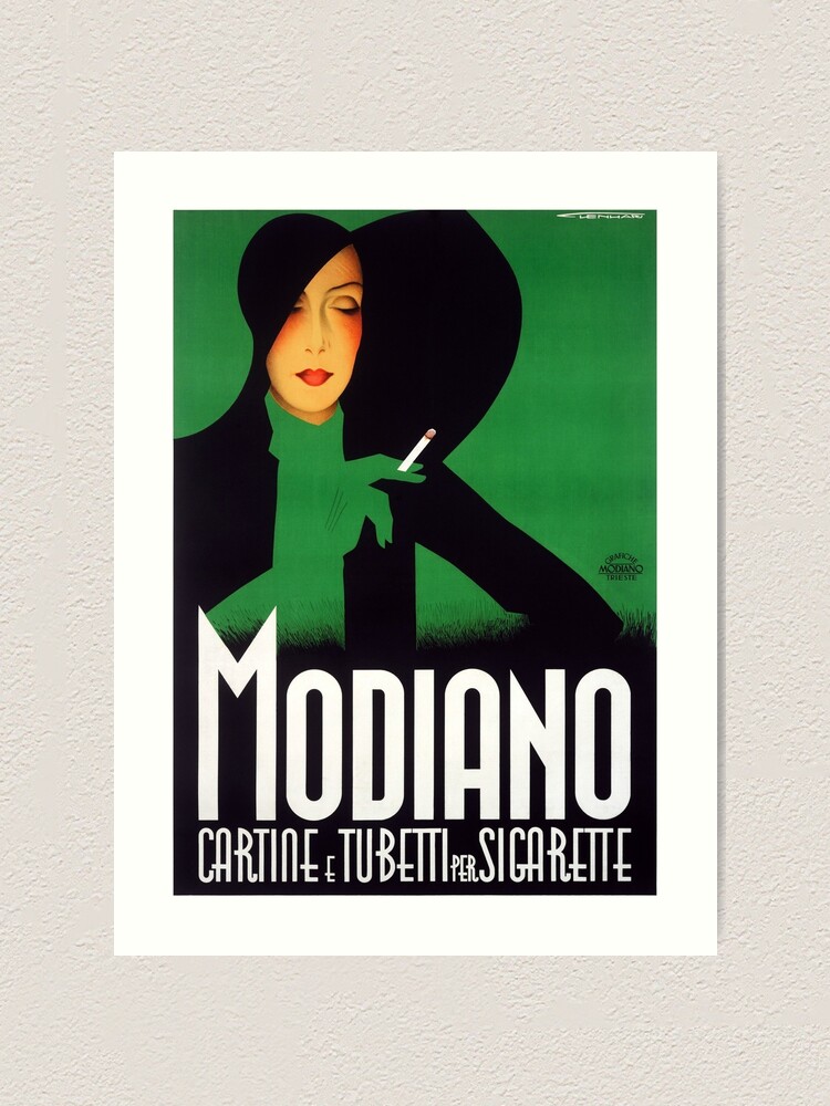 "Modiano Italy Vintage Poster Restored 1935" Art Print for Sale by ...