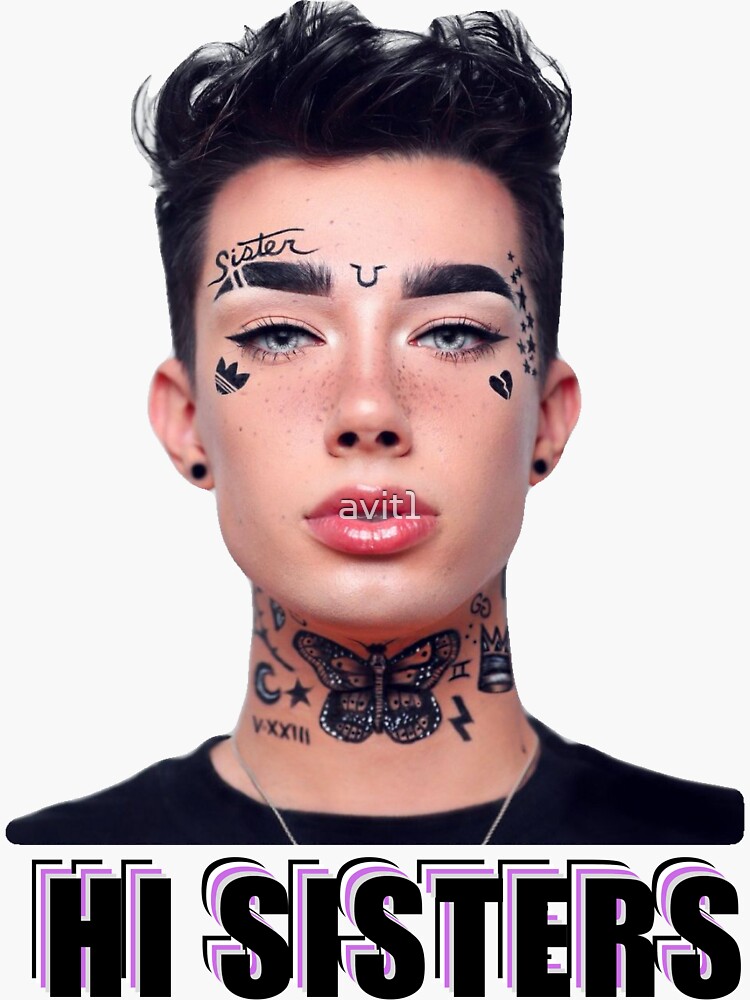 "CJ2, JAMES CHARLES Hi Sisters " Sticker for Sale by avit1 | Redbubble