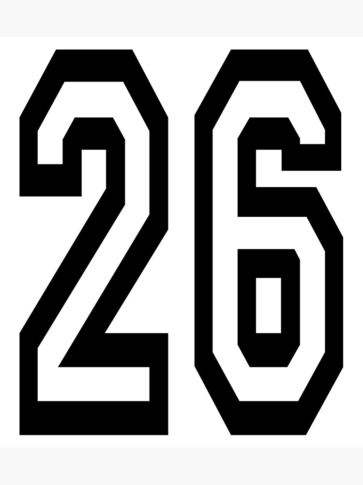 "NUMBER 26. TEAM SPORTS, TWENTY SIX. Twenty Sixth. 26th. Competition ...