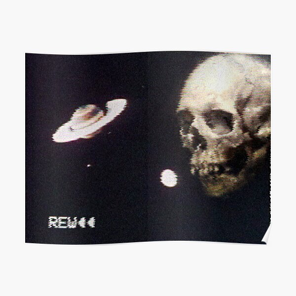 "Skull vhs glitch" Poster for Sale by madharka | Redbubble