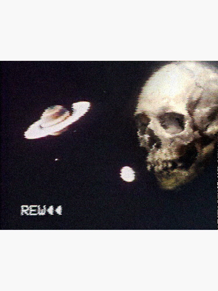 "Skull vhs glitch" Sticker for Sale by madharka | Redbubble