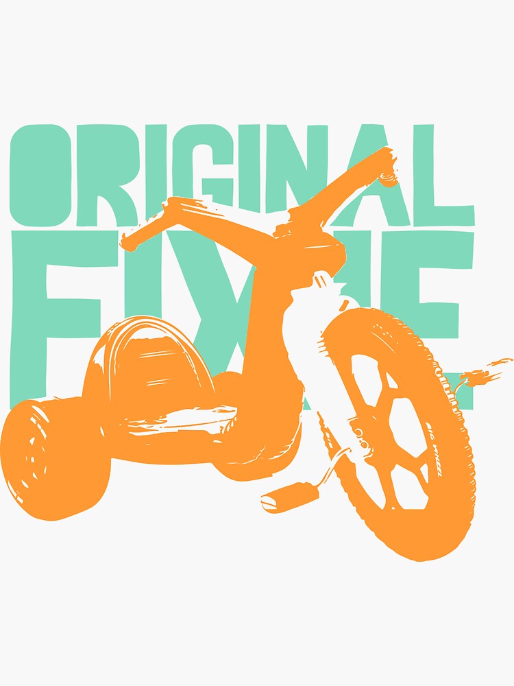 "Original Fixie" Sticker by rhinobot | Redbubble