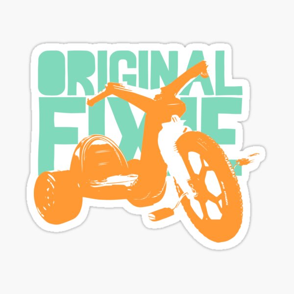 "Original Fixie" Sticker by rhinobot | Redbubble