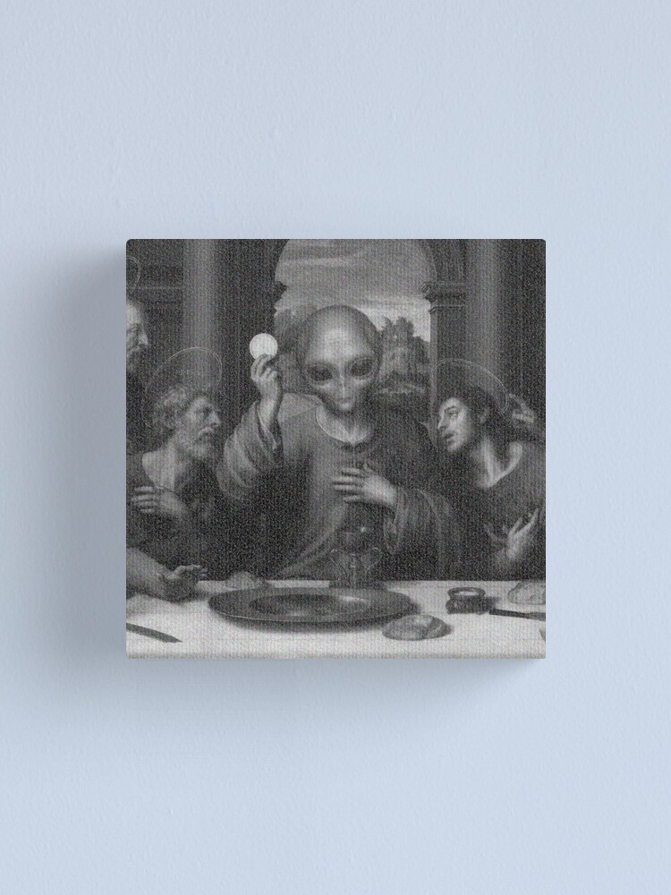 "Alien jesus last supper" Canvas Print for Sale by madharka | Redbubble