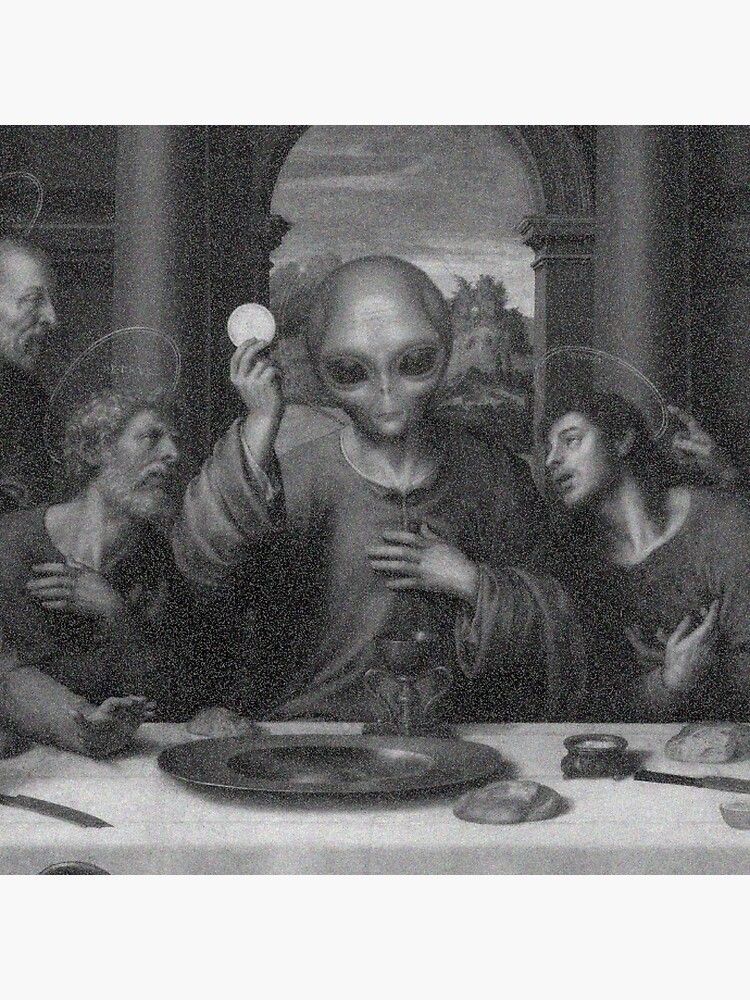 "Alien jesus last supper" Canvas Print for Sale by madharka | Redbubble