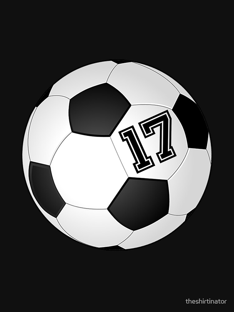 "Football Soccer Player Jersey No 17 Back Number #17 Ball Sport Sticker ...