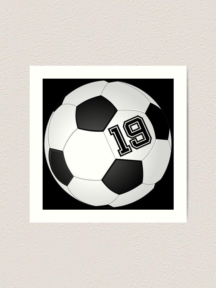 "Football Soccer Player Jersey No 19 Back Number #19 Ball Sport Sticker ...
