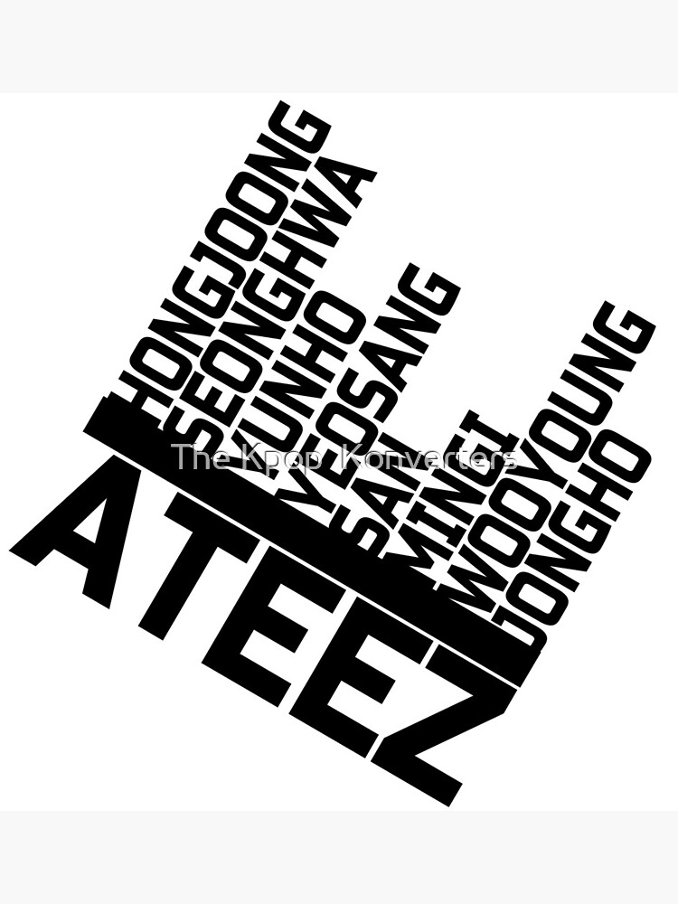 "ATEEZ Member Names Design" Art Print for Sale by totomagoto | Redbubble