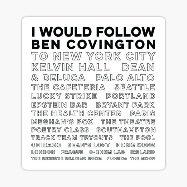 "Team Ben (White Text)" Sticker for Sale by 4everYA | Redbubble