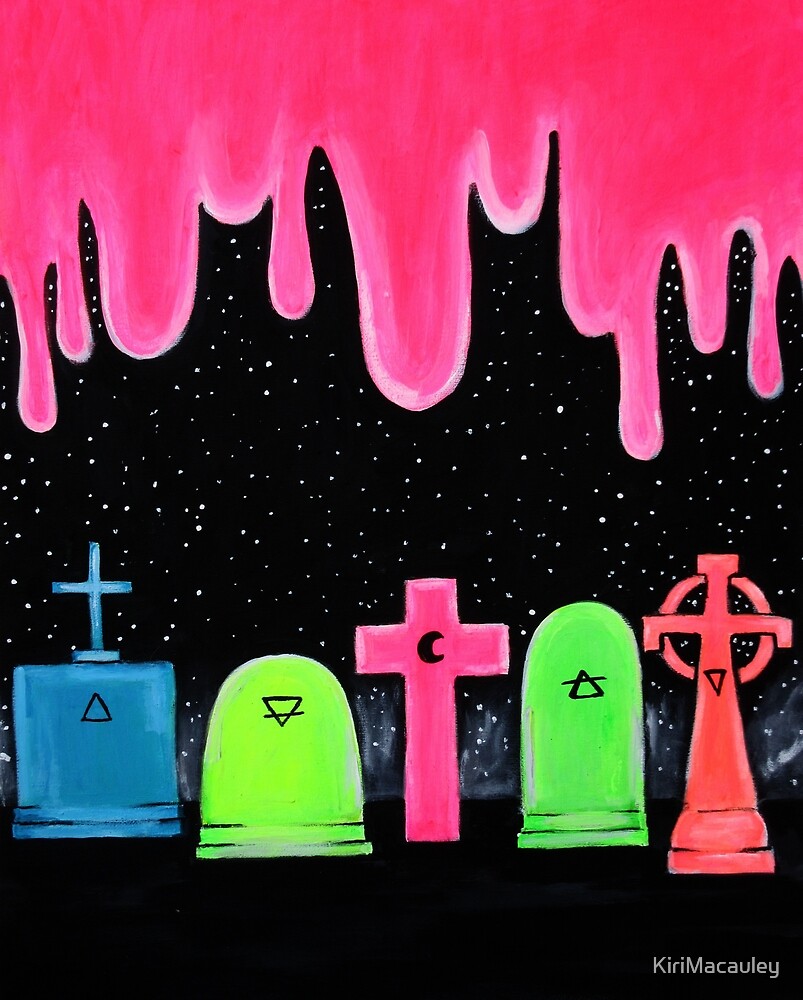 "Neon Graveyard" by KiriMacauley | Redbubble