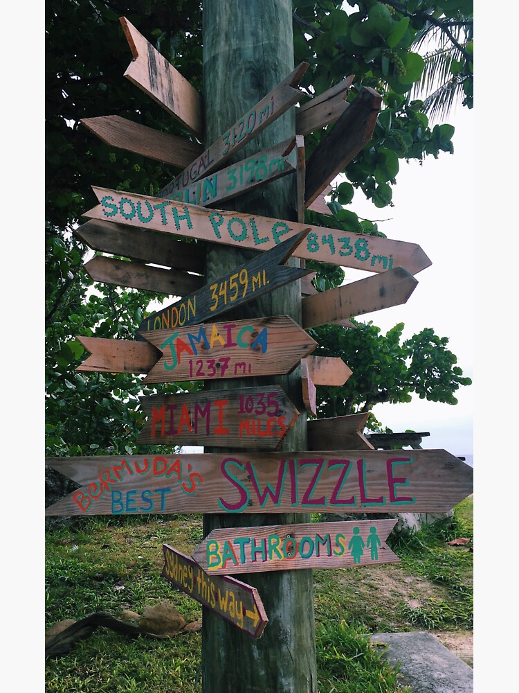 "Bermuda Beach Sign in Horseshoe Bay" Sticker for Sale by nicki-mad32 ...